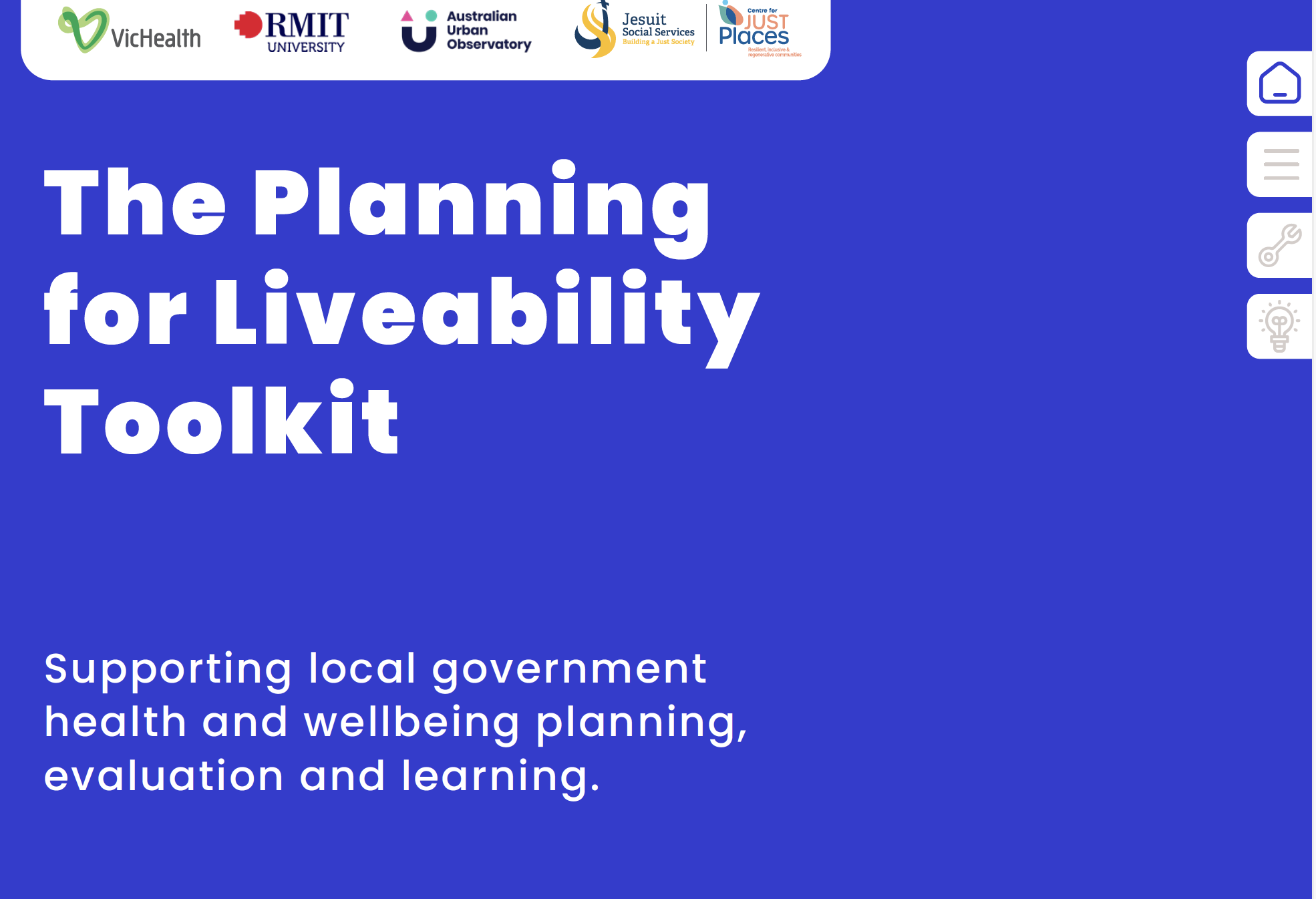 The Planning for Liveability Toolkit - Australian Urban Observatory